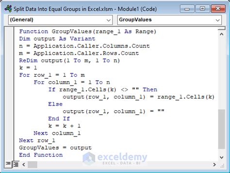 How To Split Data Into Equal Groups In Excel 3 Methods Exceldemy