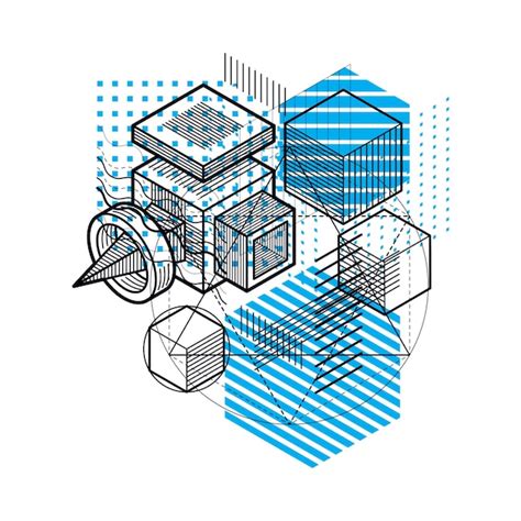 Premium Vector Isometric Abstract Background With Lines And Other Different Elements Vector