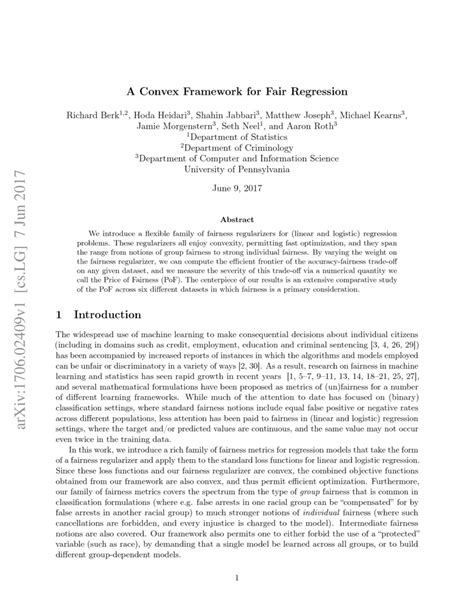 A Convex Framework For Fair Regression Deepai