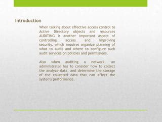 Active Directory Auditing PPTX