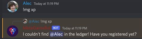 XP Discord Command Is Broken Issue 1284 MetaFam TheGame GitHub