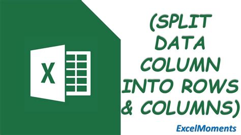 Microsoft Excel Split One Column Of Data Into Rows And Columns Youtube