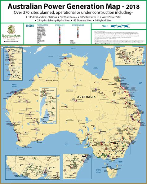 Businessmapsaustralia — 2021 Power Generation Map Updated