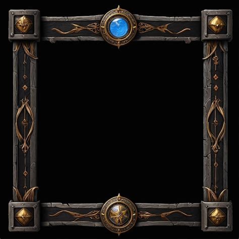 medieval gui frame premium ai generated image