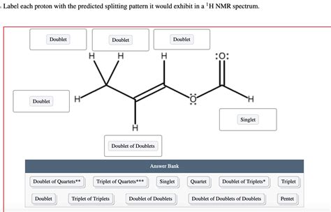 solved label each proton with the predicted splitting