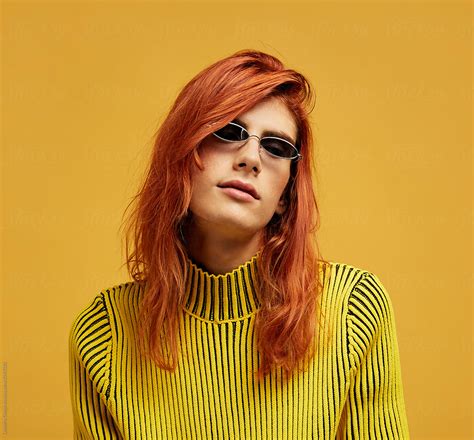 Amazing Androgynous Woman Expressive Portraits In Studio By Stocksy Contributor Ohlamour