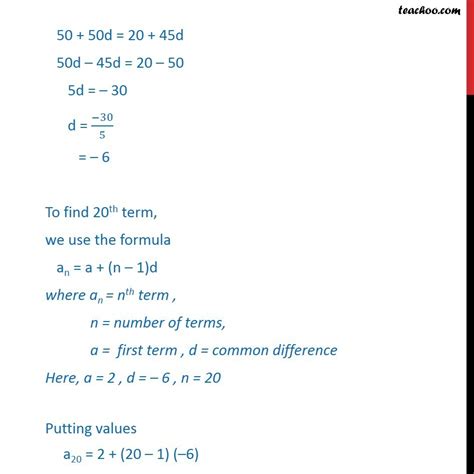 Question 3 In Ap First Term Is 2 Sum Of First Five Terms Is