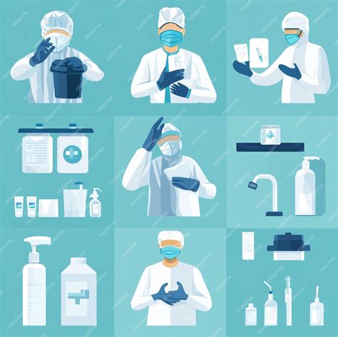 A Visual Representation Of Infection Control Practices Including Handwashing Sanitizing And