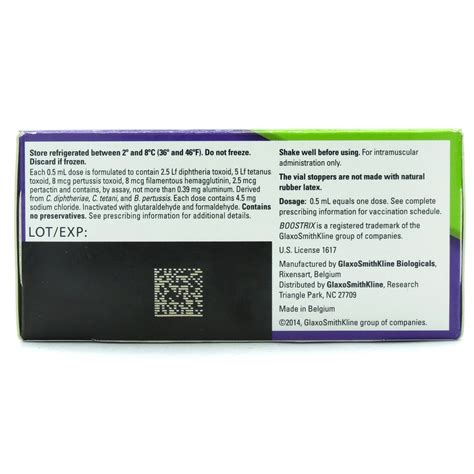 Boostrix Tdap Vaccine Injection For Adolescent And Adult Use Prefilled Syringe 0 5 Ml Mcguff