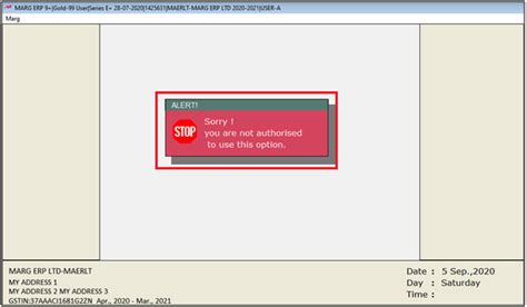 If You Are Not Authorised To Use This Option Alert Appears At The Time Of Exporting And