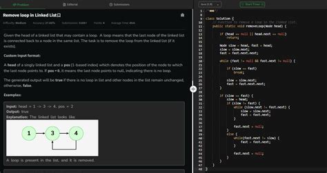 Geeksforgeeks 👨‍💻 Day 73 Of Gfg160 Remove Loop In Linked List 🔄🔗