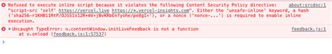 Vercel Live Feedback Blocked By CSP Vercel Next Js Discussion GitHub