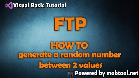 How To Generate A Random Number Between 2 Values In Visual Basic 2010