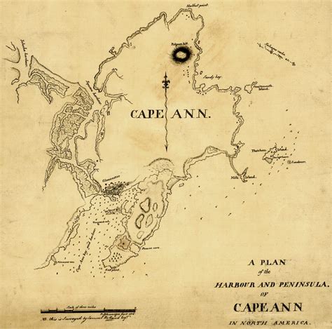 Cape Ann And Gloucester Map Journal Of The American Revolution