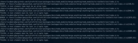 Ts1256 And Ts2574 A Rest Element Type Must Be An Array Type · Issue 146 · Millspts Toolbelt