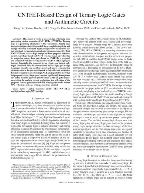 7707 Cntfet Based Design Of Ternary Logic Gates And Arithmetic Circuits Pdf Logic Gate