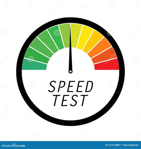 Speed Test Internet Measure Icon Vector Illustration Stock Vector