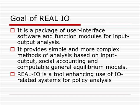 Ppt Real Io Analytical Toolbox Of Inter Regional Input Output Analysis Powerpoint