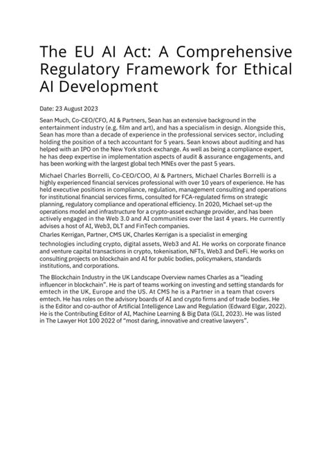 Eu Ai Act Comprehensive Regulatory Framework For Ethical Ai Development Bli Tools