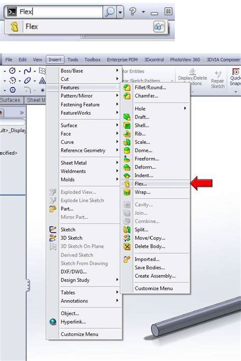 Creating A Bend Using The Flex Command In Solidworks