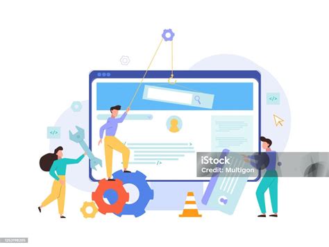 웹 사이트 복구 디버깅 최적화 개념 프로그래머 테스터는 회사 웹 사이트를 수리하여 수로 방문 을 조정하여 버그가 컨텍스트 광고의