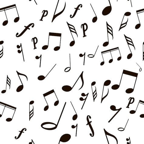 Premium Vector Seamless Pattern Musical Notes