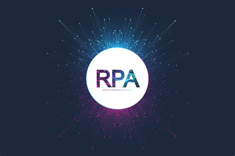 Rpa 로봇 프로세스 자동화 미래 배너 템플릿 개념 Rpa 혁신 기술 인공 지능 Rpa 벡터 일러스트레이션 가상현실에 대한 스톡 벡터 아트 및 기타 이미지 Istock