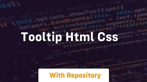 Tooltip Html Css Youtube