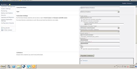 Sharepoint Knowledge Configure User Profile Service Application