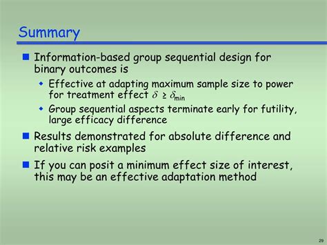 Ppt Information Based Sample Size Re Estimation For Binomial Trials