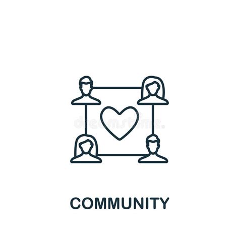 Community Icon Monochrome Simple Project Management Icon For Templates Web Design And