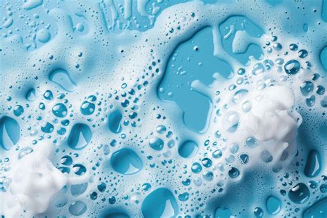 Foaming Hygiene Products On Blue Surface Create Abstract Texture Premium Ai Generated Image