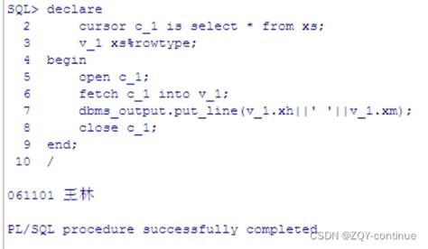 【oracle数据库】实验 游标cursororacle Declare Cursor Csdn博客