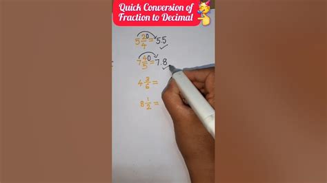 Easy Maths Trick To Convert Fraction To Decimal Maths Mathstricks Education Learning Youtube