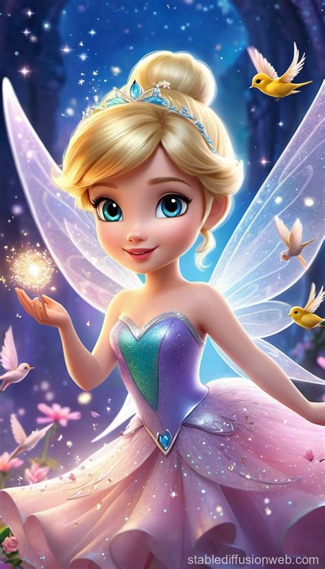 Chibi Tinkerbell With Magic Surroundings Stable Diffusion Online