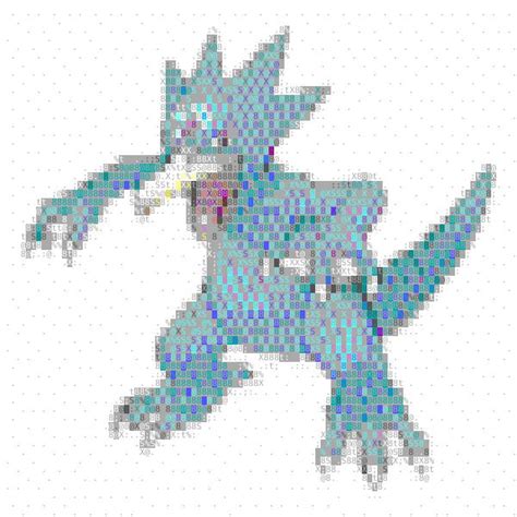 Golduck 055 Ascii Art Pokemon Moose Art