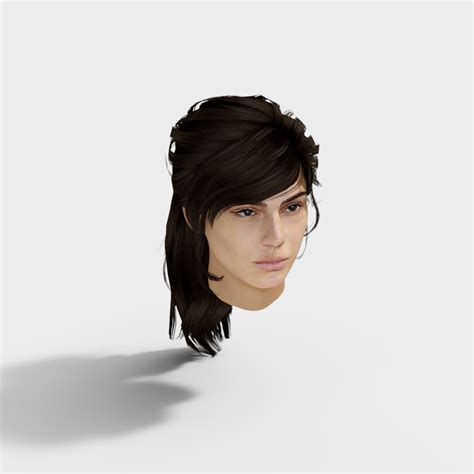 Low Poly Hair 3d Model Clean And Efficient