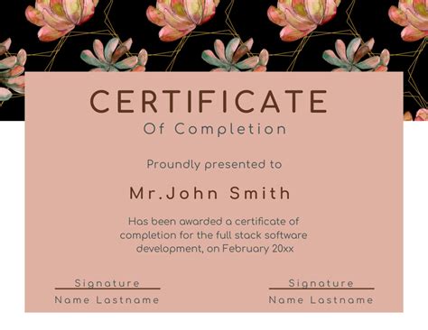 Software Development Course Completion Appreciation Online Certificate