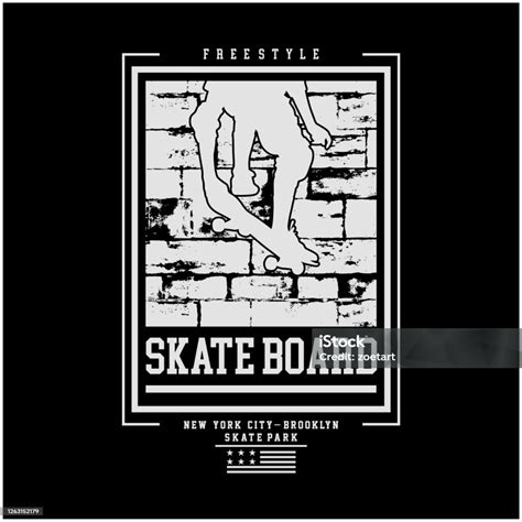 뉴욕시의 스케이트 보드와 스케이트 보드를 테마로 한 벡터 일러스트레이션 빈티지 디자인 그런지 배경 타이포그래피 티셔츠 그래픽 인쇄 포스터 배너 전단지 엽서 벡터 스케이트