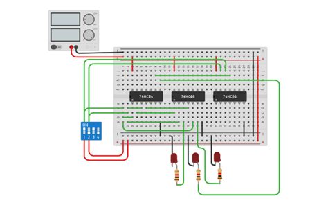 Circuit Design 1 Bit Tinkercad