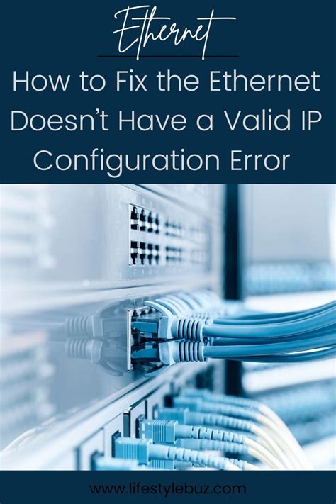 How To Fix Ethernet Ip Configuration Error
