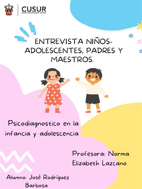 Entrevista A Niños Y Adolescentes Pdf Comportamiento Sicología
