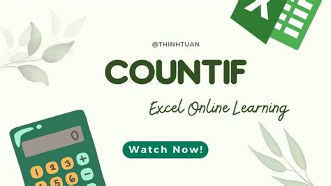 Khóa Học Excel Căn Bản Count And Sum Phần 2 Countif Youtube