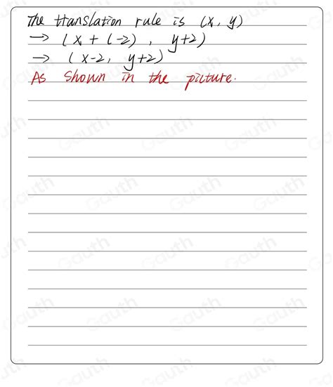 Solved Figure Ii Is A Translation Image Of Figure I Write A Rule To Describe The Translation
