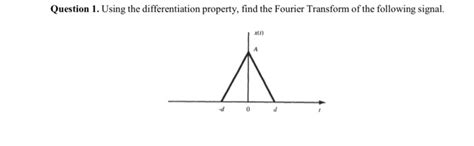 Solved Question 1 Using The Differentiation Property Find