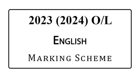 2020 O L English Marking Scheme Pdf