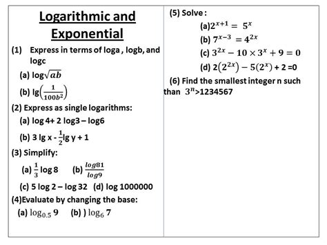 Math11 Chapter 4 Exponentials And Logarithms