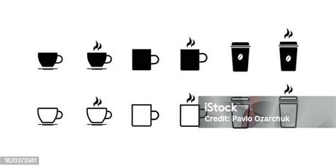 커피 컵 아이콘입니다 실루엣 블랙 커피 또는 차 잔 벡터 아이콘 벡터에 대한 스톡 벡터 아트 및 기타 이미지 벡터 외형선 찻잔 Istock