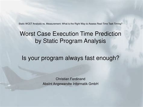 Ppt Maximizing Real Time Task Performance With Static Wcet Analysis Powerpoint Presentation