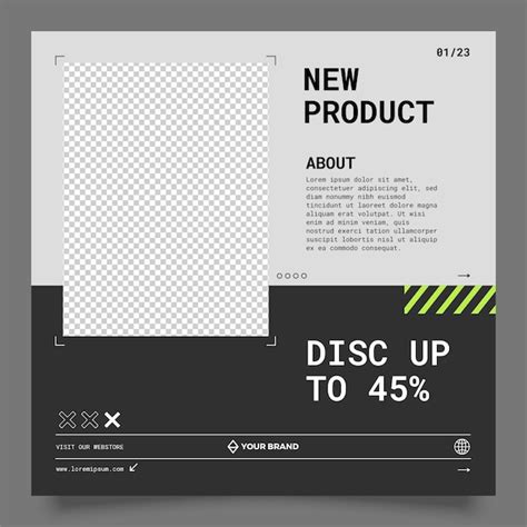 Premium Vector Futuristic Design Template Square Design Layout